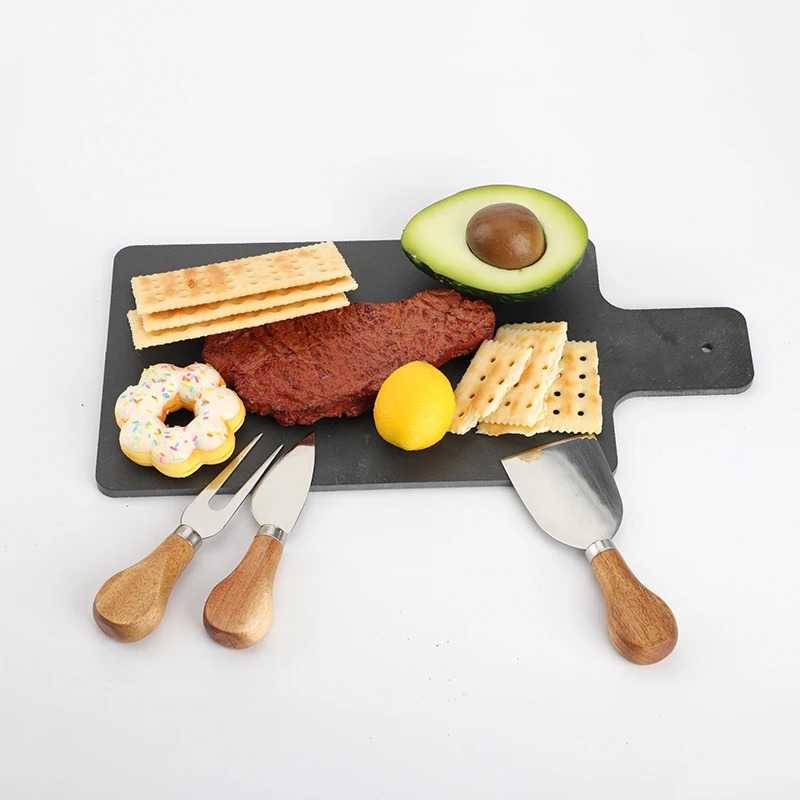 Jual Homihood Piring Batu Rock Slate Plate Steak Sushi 40x12cm