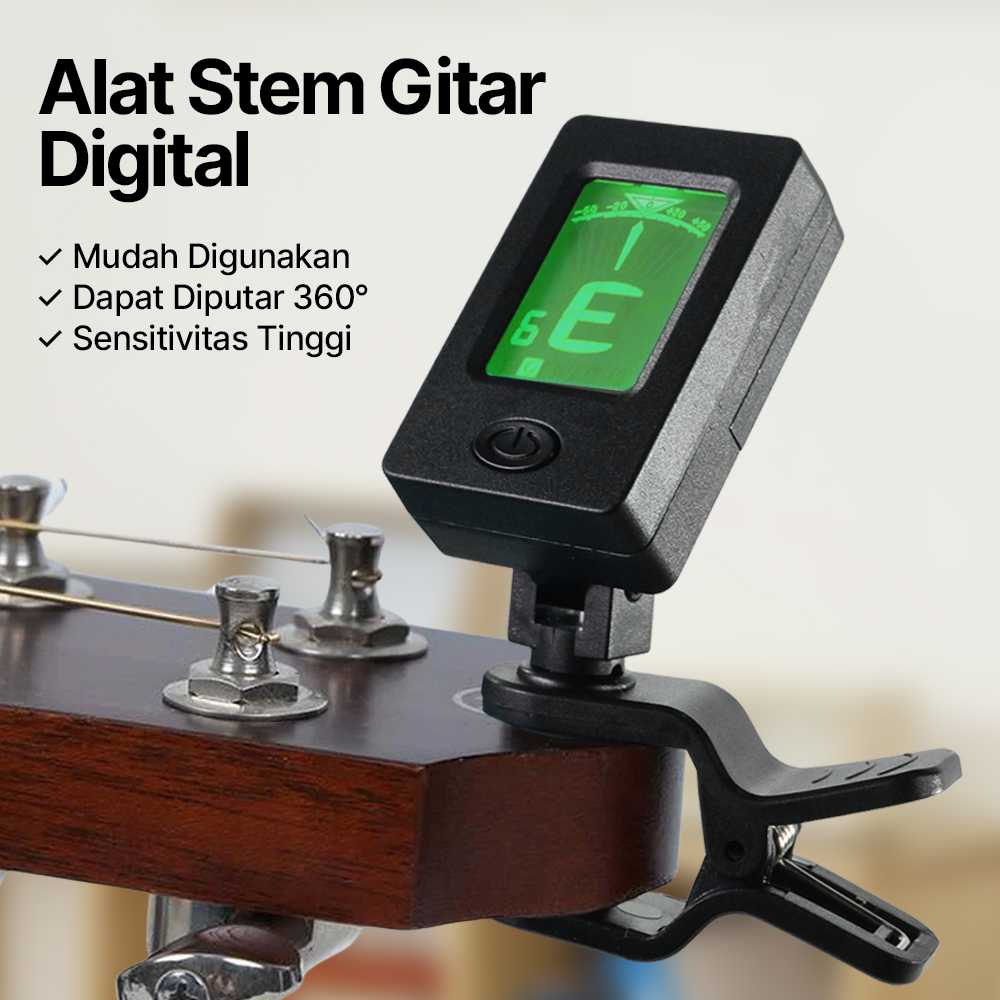 Jual Tuner Digital Alat Stem Nada Untuk Biola Bass Gitar WMO