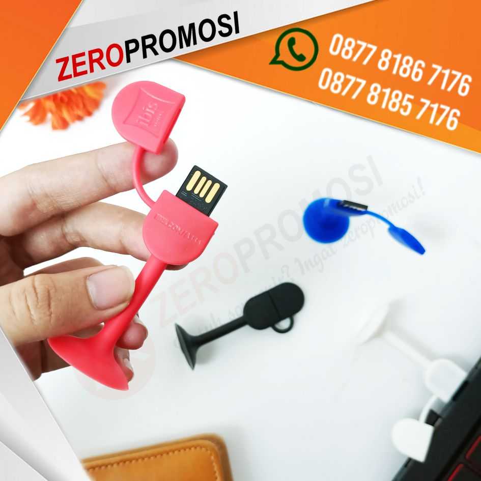 Jual Souvenir Flashdisk Standing Rubber FDBR06 Custom Promosi