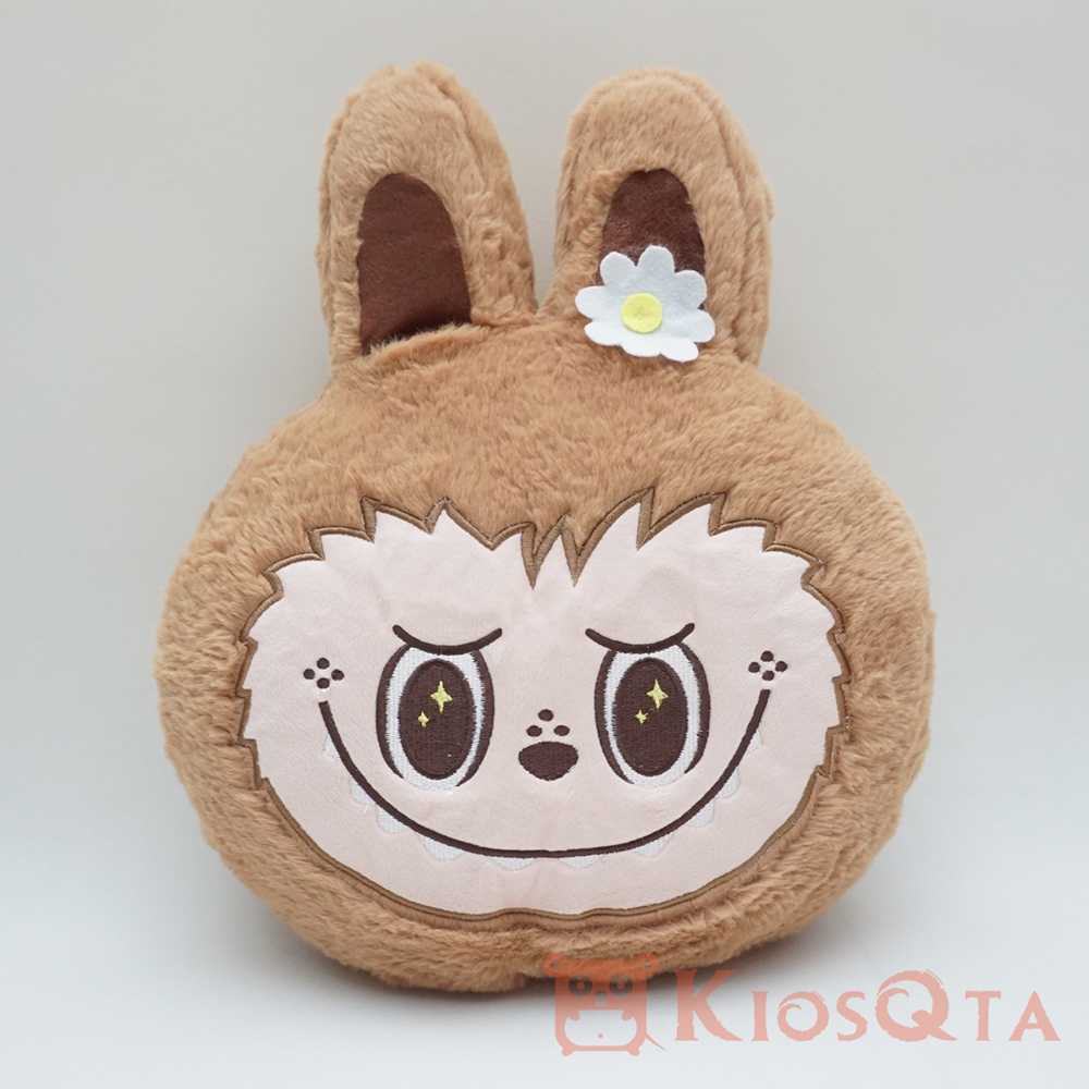 Jual bantal boneka labubu the monsters exciting macaron coklat