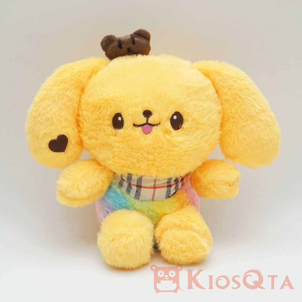 Jual boneka pompompurin kuning anjing cinnamoroll body rainbow