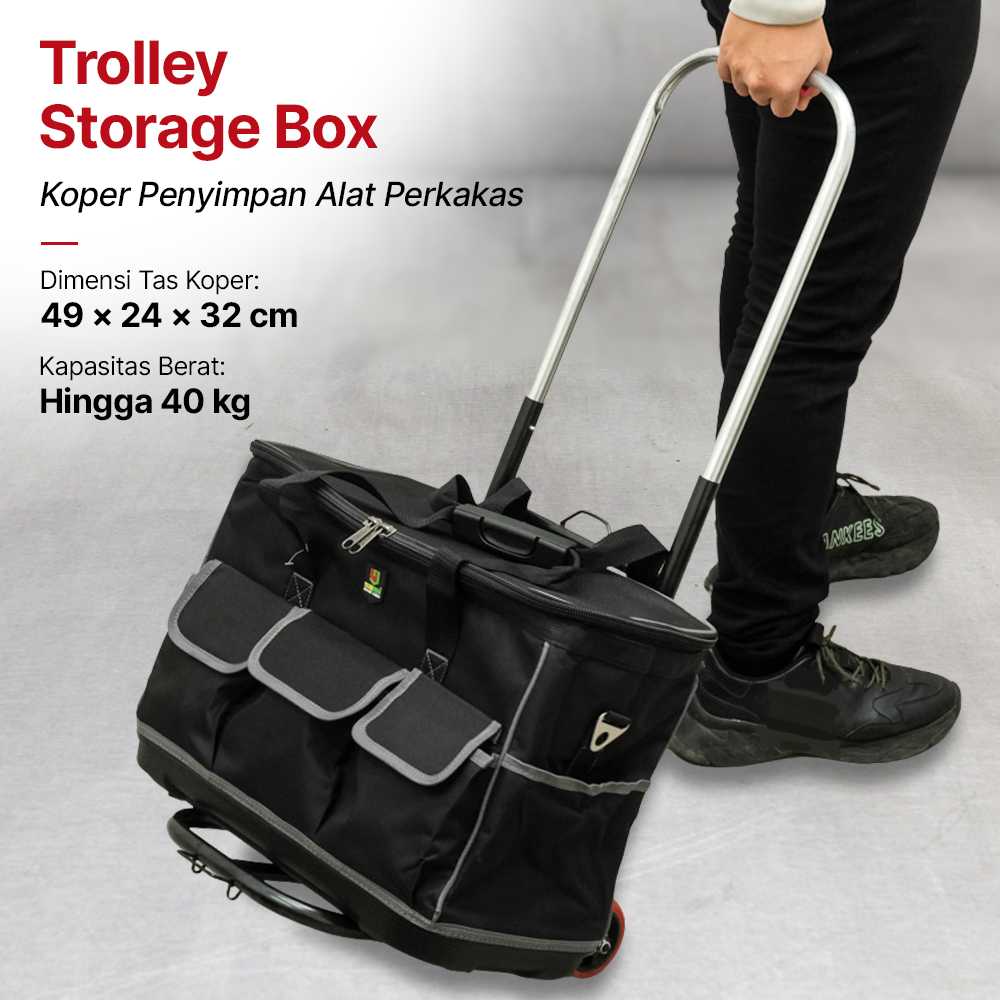 Jual YILEQI Koper Penyimpan Alat Perkakas Trolley Storage Box 20