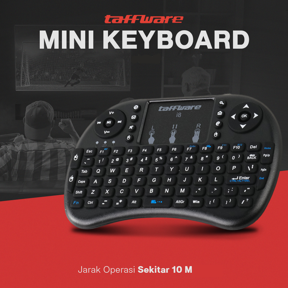 Jual Taffware Keyboard Wireless Mini 2.4GHz with Touchpad Air