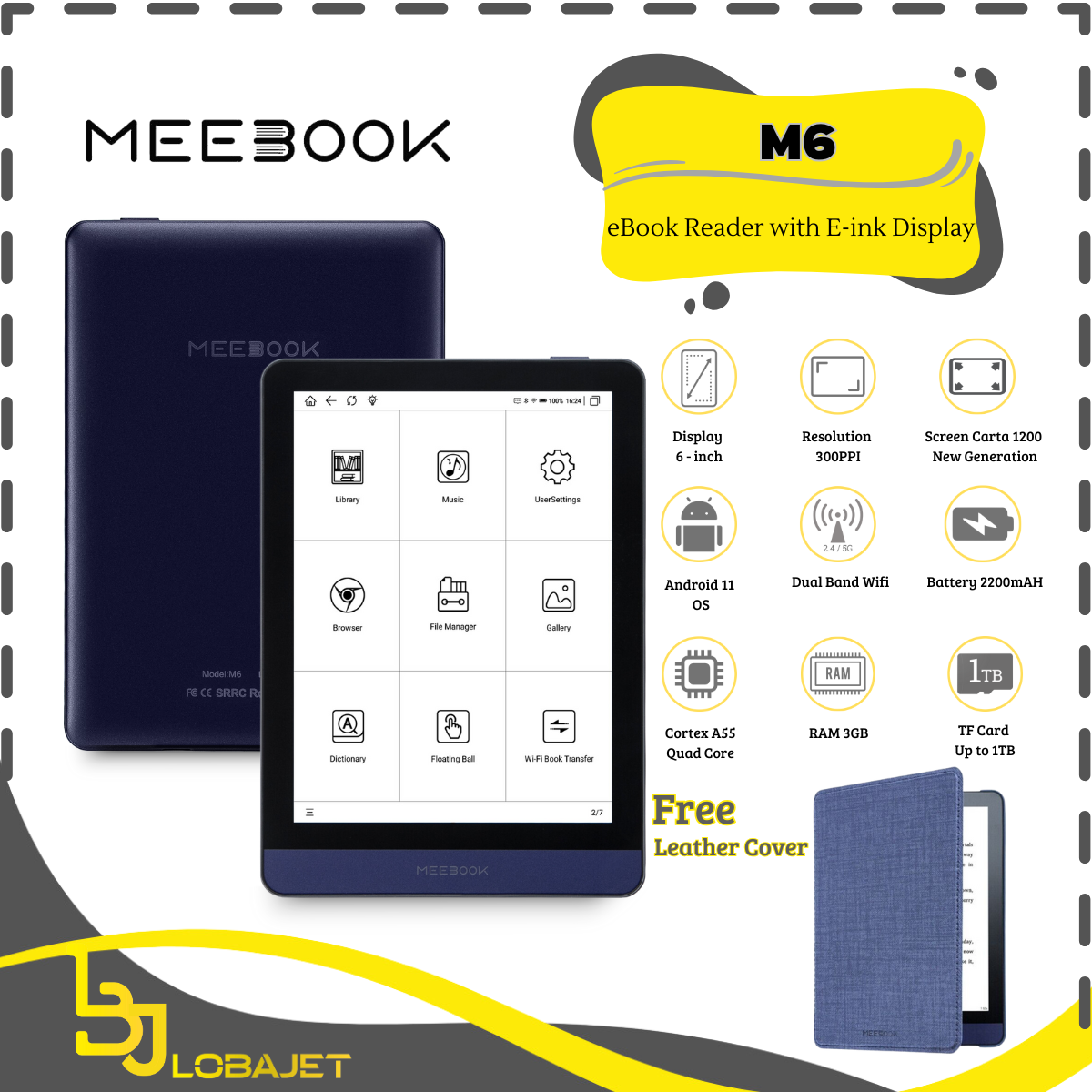 Jual MEEBOOK M6 - 6-inch eBook Reader with E-ink Display | Jakmall.com