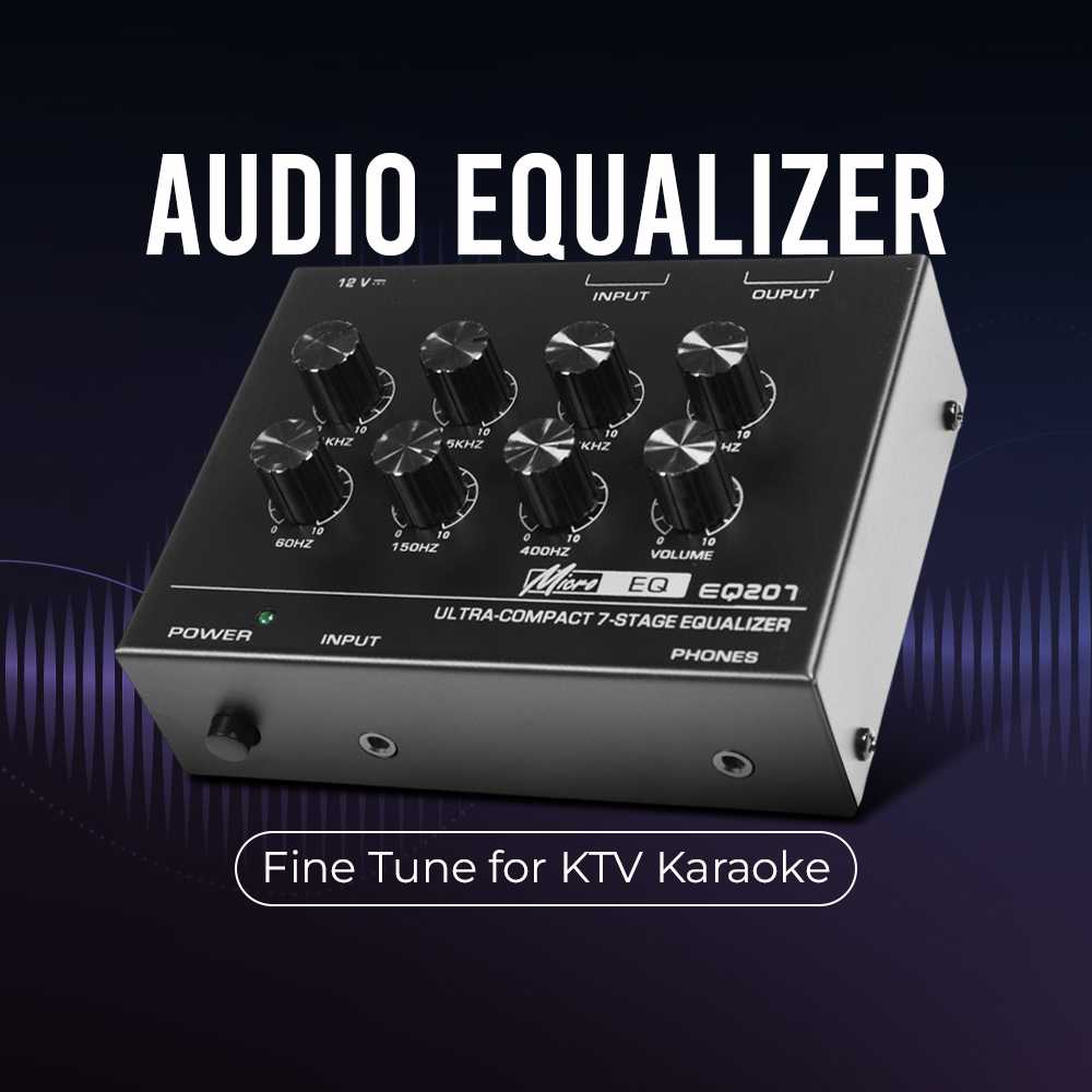 Jual Micro Audio Equalizer Preamp 7 Band Fine Tune for KTV