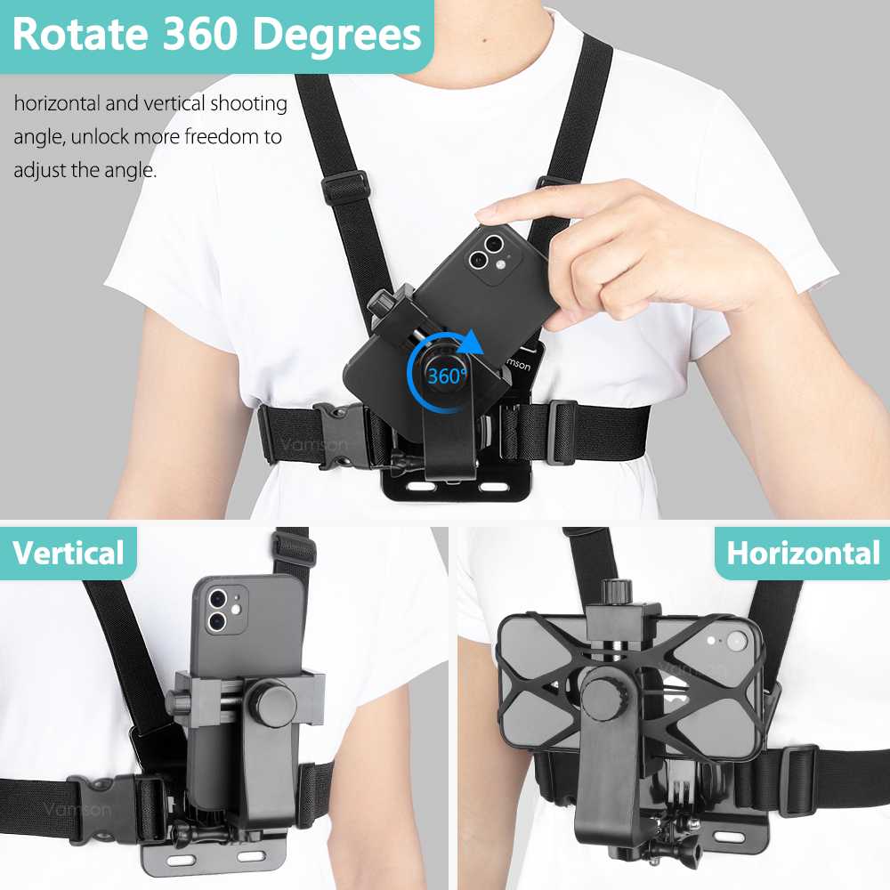 Jual VAMSON Chest Strap Harness Belt Adjustable for GoPro and