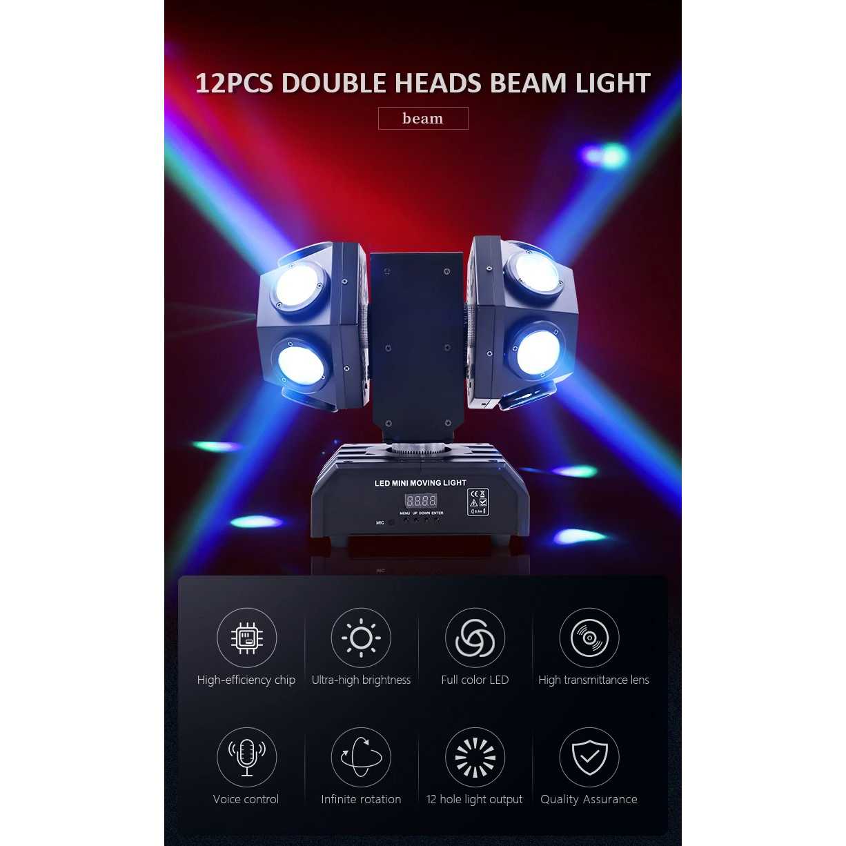 Jual SHHDS Lampu Sorot LED Laser Beam Disco RGBW Moving Head