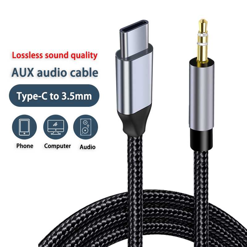 Jual ChicRain Kabel Audio Speaker USB Type C to AUX 3.5mm Stable
