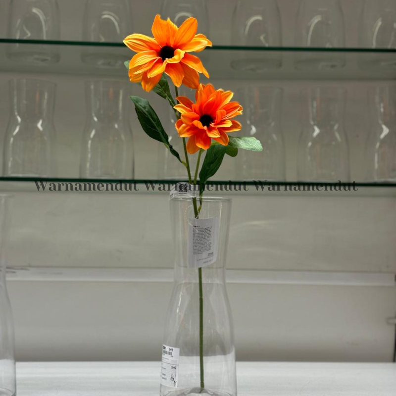 Jual Bunga Artificial Hiasan Bunga Black Eyed Susan 2 Cabang