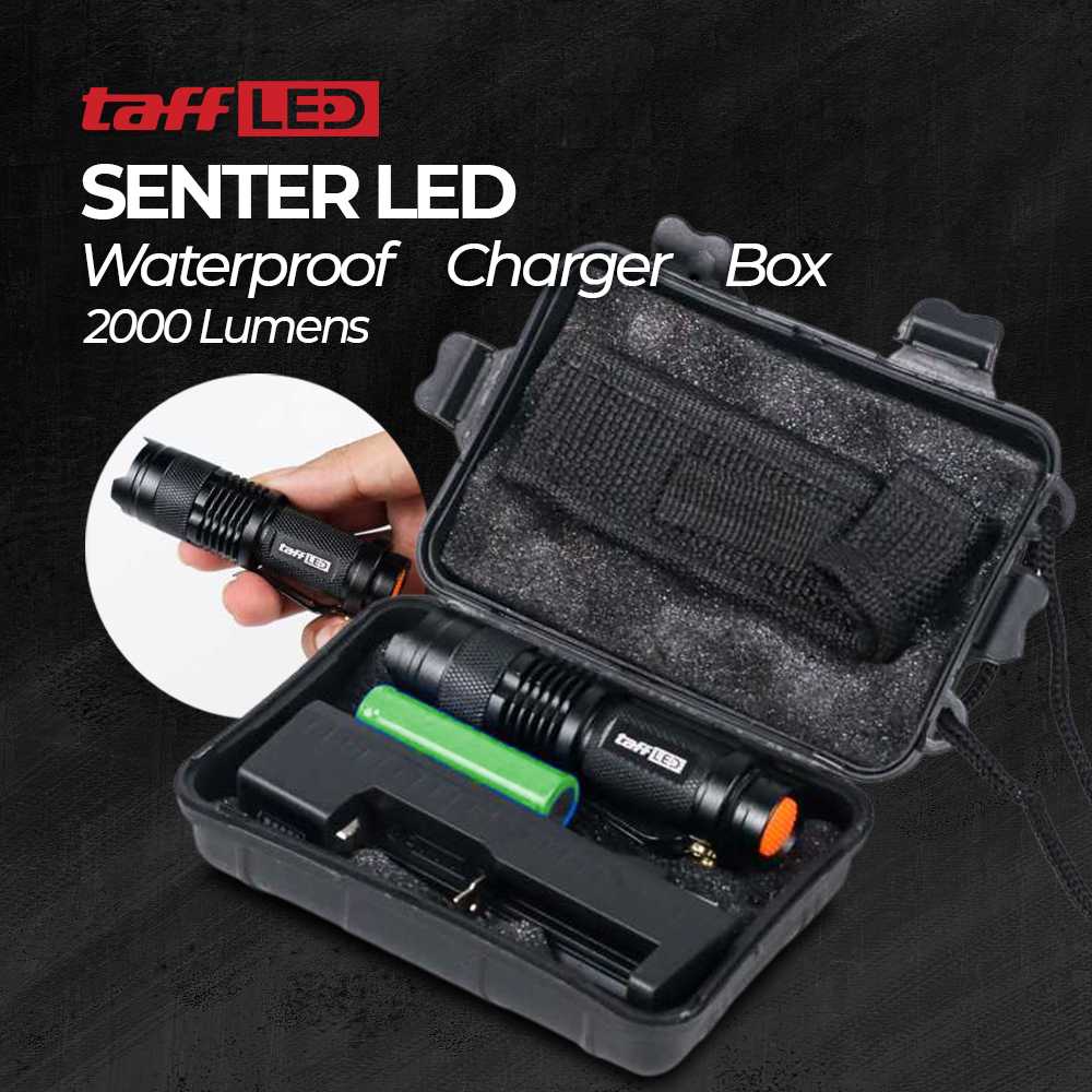 Jual TaffLED Pocketman Senter LED 2000 Lumens Waterproof with