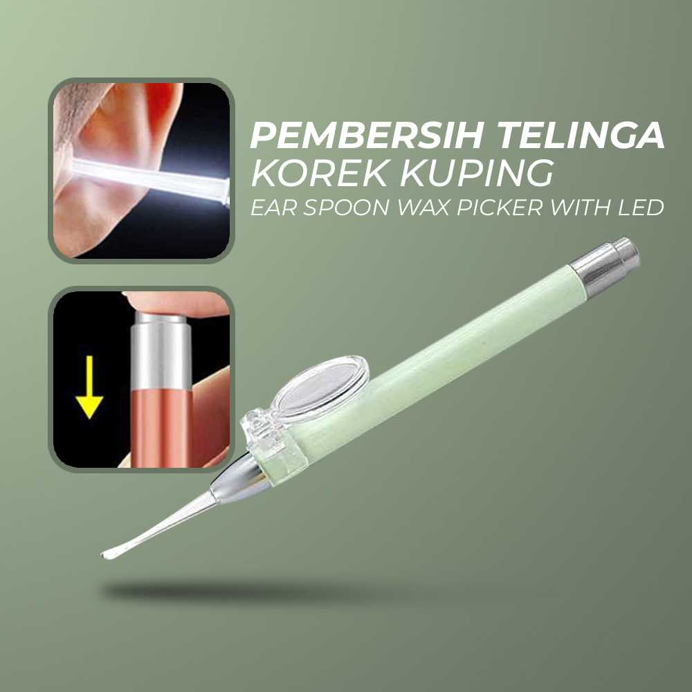 Jual E-Life Alat Pembersih Telinga Korek Kuping Lampu LED Kaca