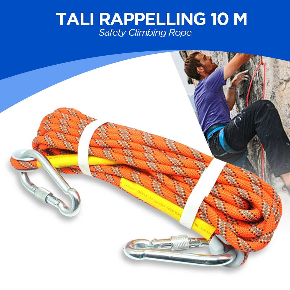 Jual NTR Tali Rappelling Safety Climbing Auxiliary Rope 10M