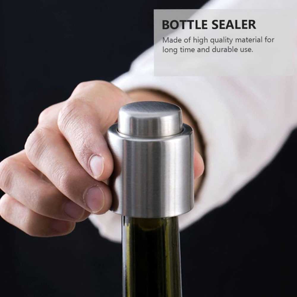 Jual Tutup Botol Wine Vakum Tersegel Bahan Stainless Steel WMO