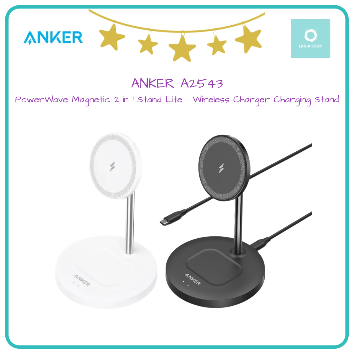 Jual ANKER A2543 - PowerWave Magnetic 2-in 1 Stand Lite