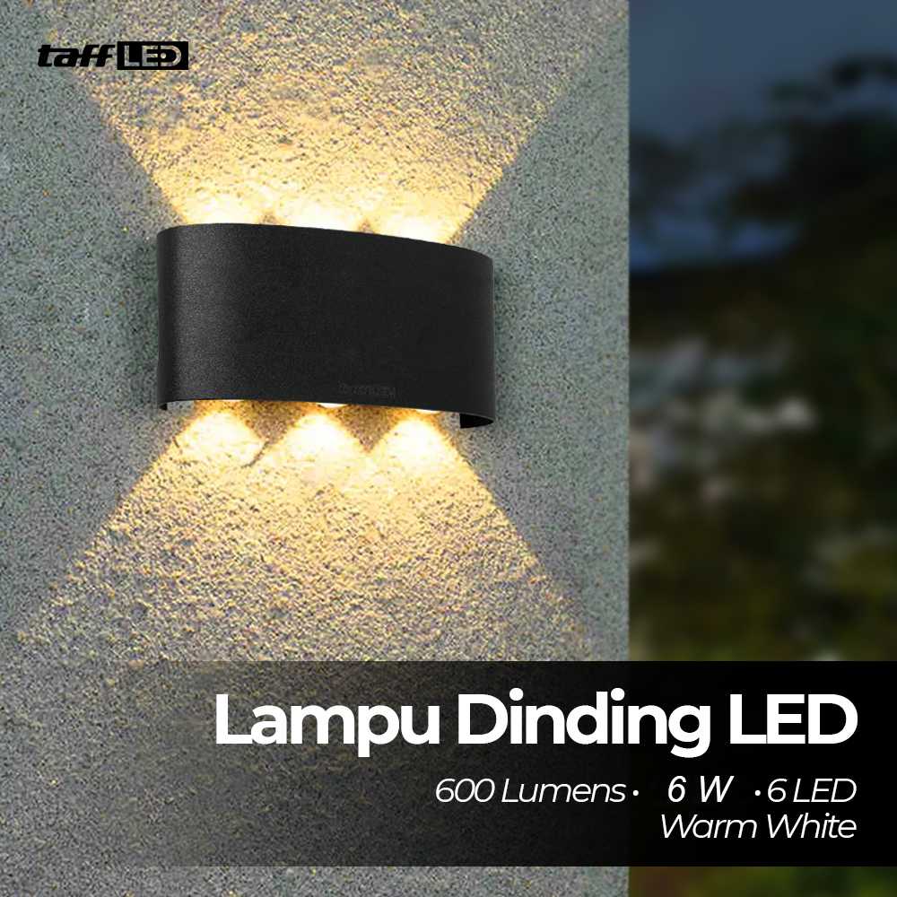 Jual TaffLED Lampu Dinding LED Indoor Plastic Body 6 LED Warm