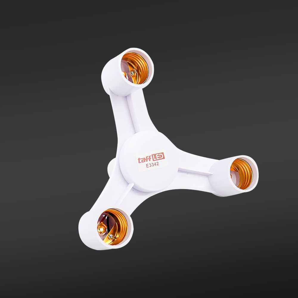 Jual Fitting Lampu Bohlam Lampu Studio 3 Cabang Socket e27 WMO