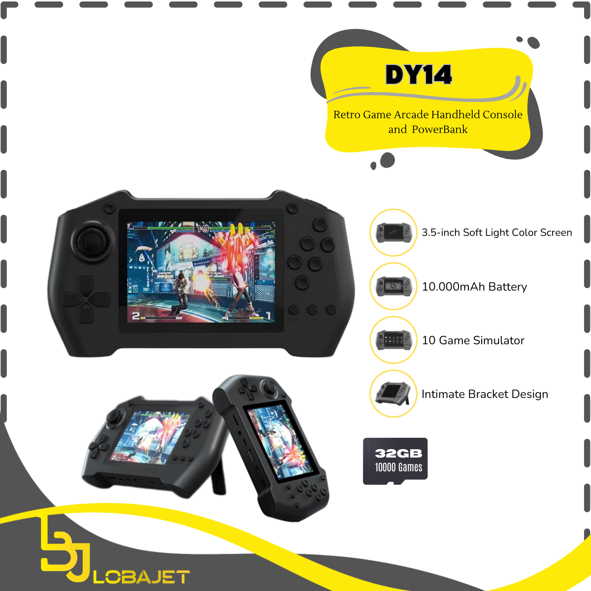 Jual DY14 - Game Retro Handheld Console - Support Power Bank