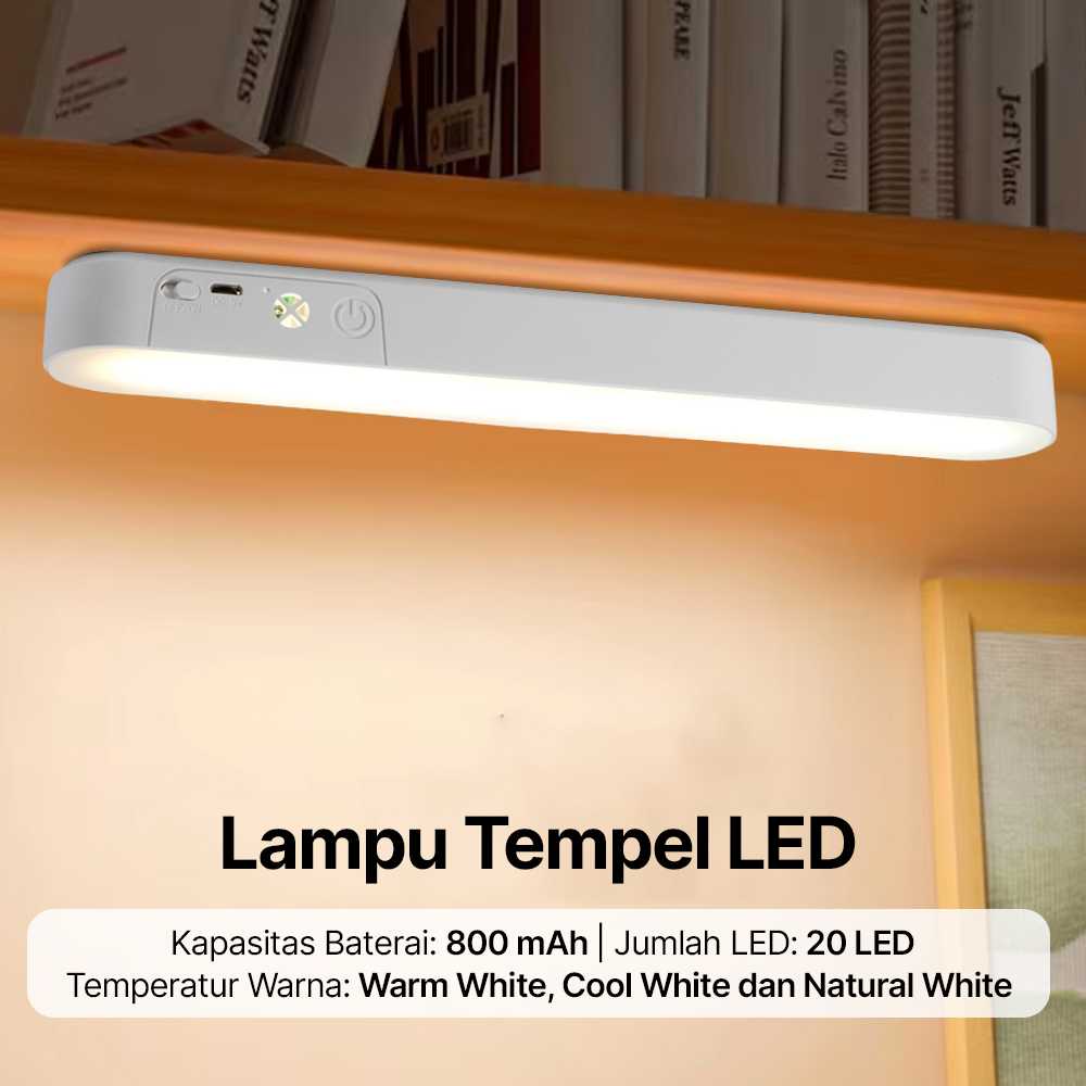 Jual YAM Lampu Tempel LED Light Dimmable 3 in 1 800mAh 26cm 5V
