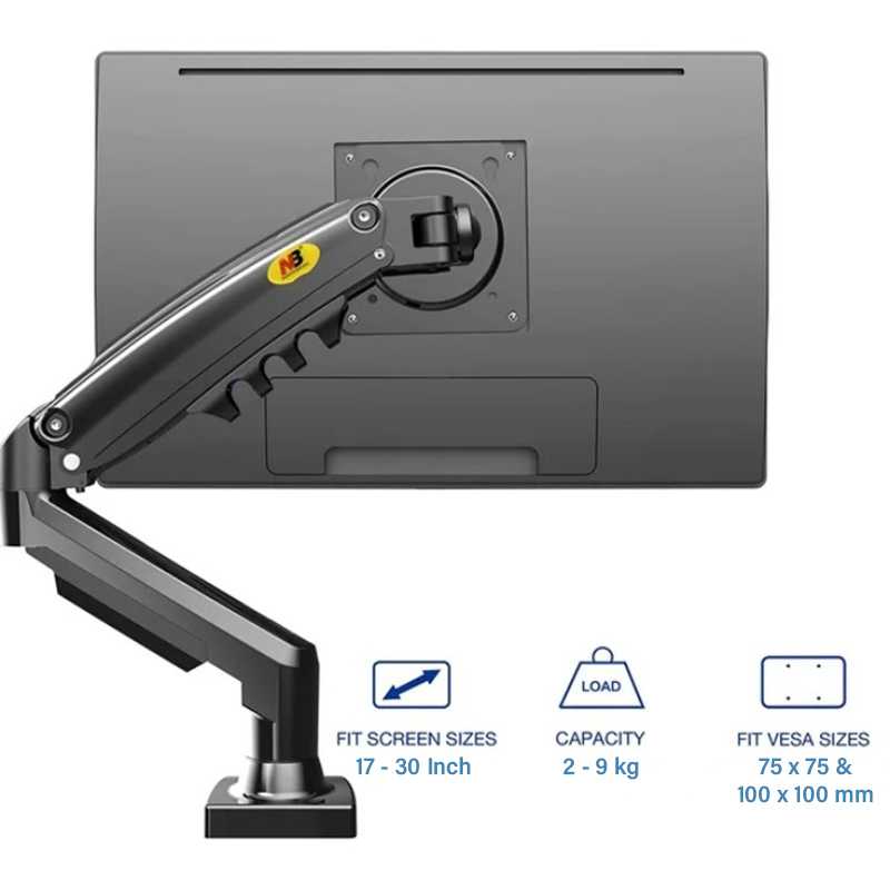 Jual NORTH BAYOU Universal Monitor Arm Bracket 2-9kg 17-30 Inch