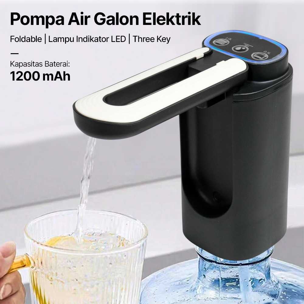 Jual Pompa Galon Elektrik Led Foldable Water Dispenser 3 Tombol