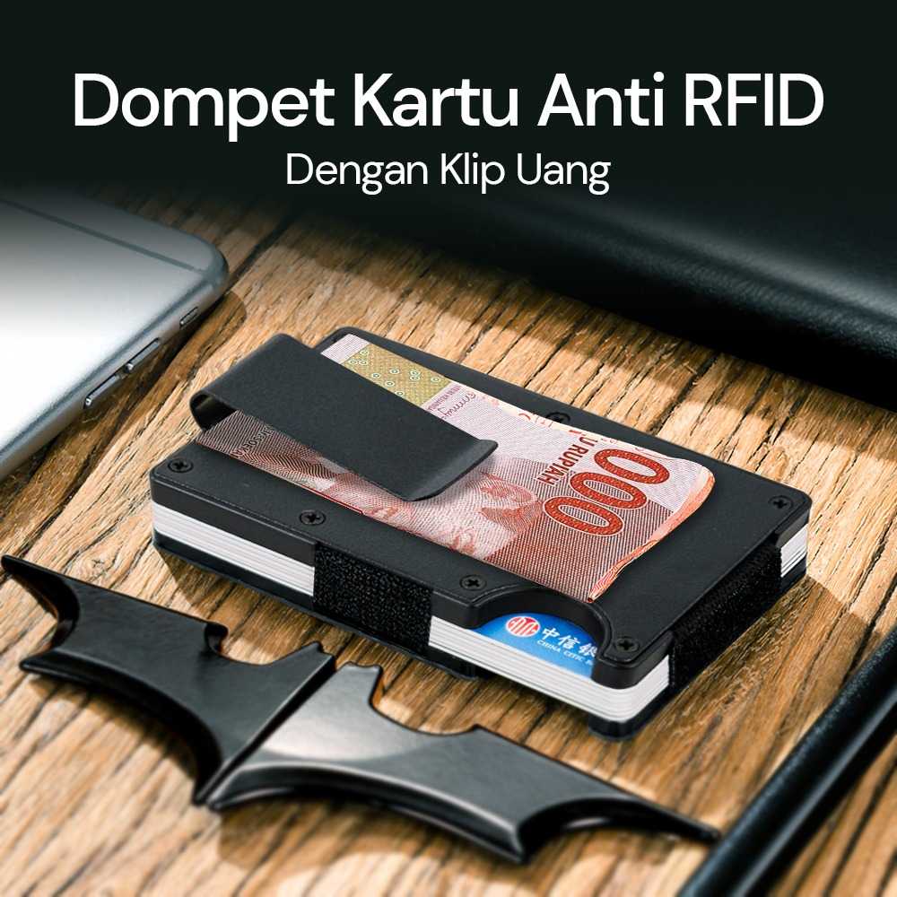 Jual Dompet Kartu Anti Rfid Car Holder Mini Smart Wallet 15 Slot