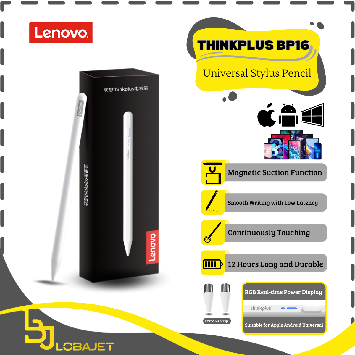 Jual LENOVO THINKPLUS BP16 - Pena Stylus Universal U/ Android
