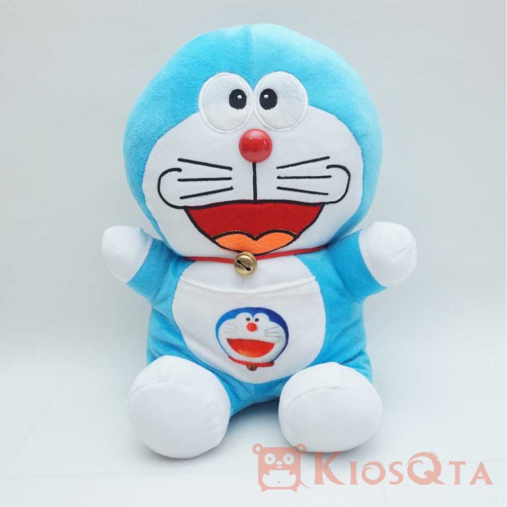 Jual boneka doraemon ketawa biru muda large | Jakmall.com