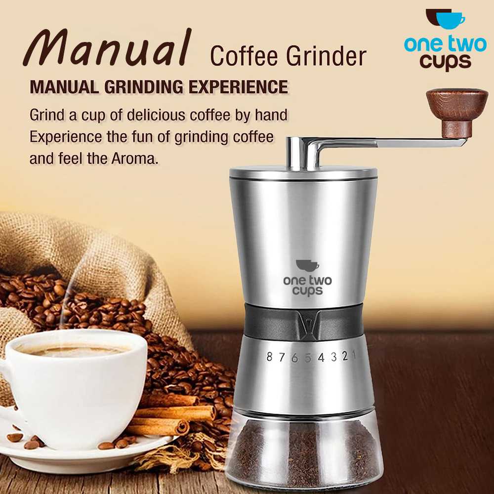 Jual One Two Cups Alat Penggiling Kopi Manual Coffee Grinder 8