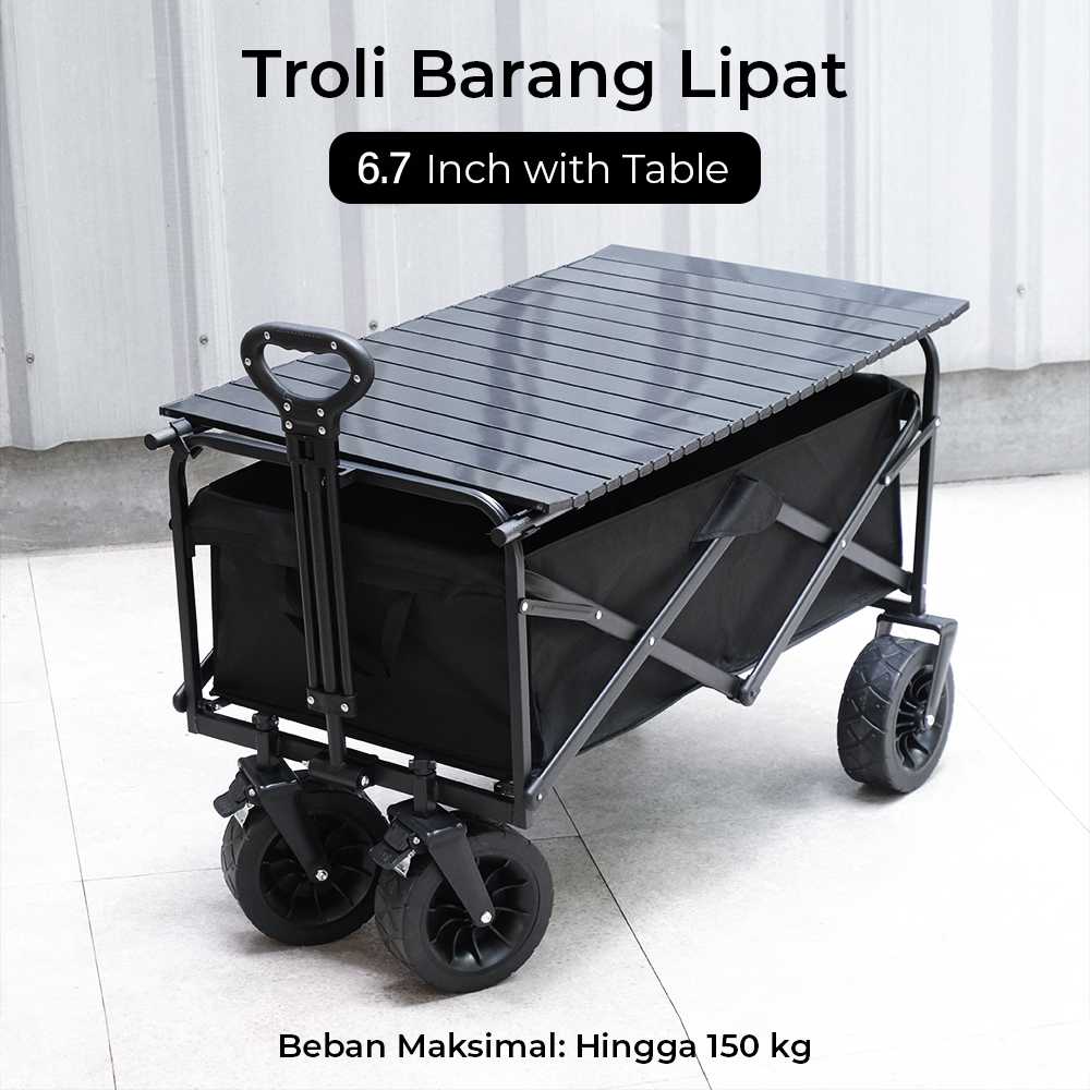 Jual VLTX Troli Barang Lipat Camping Cart Portable 6.7 Inch with