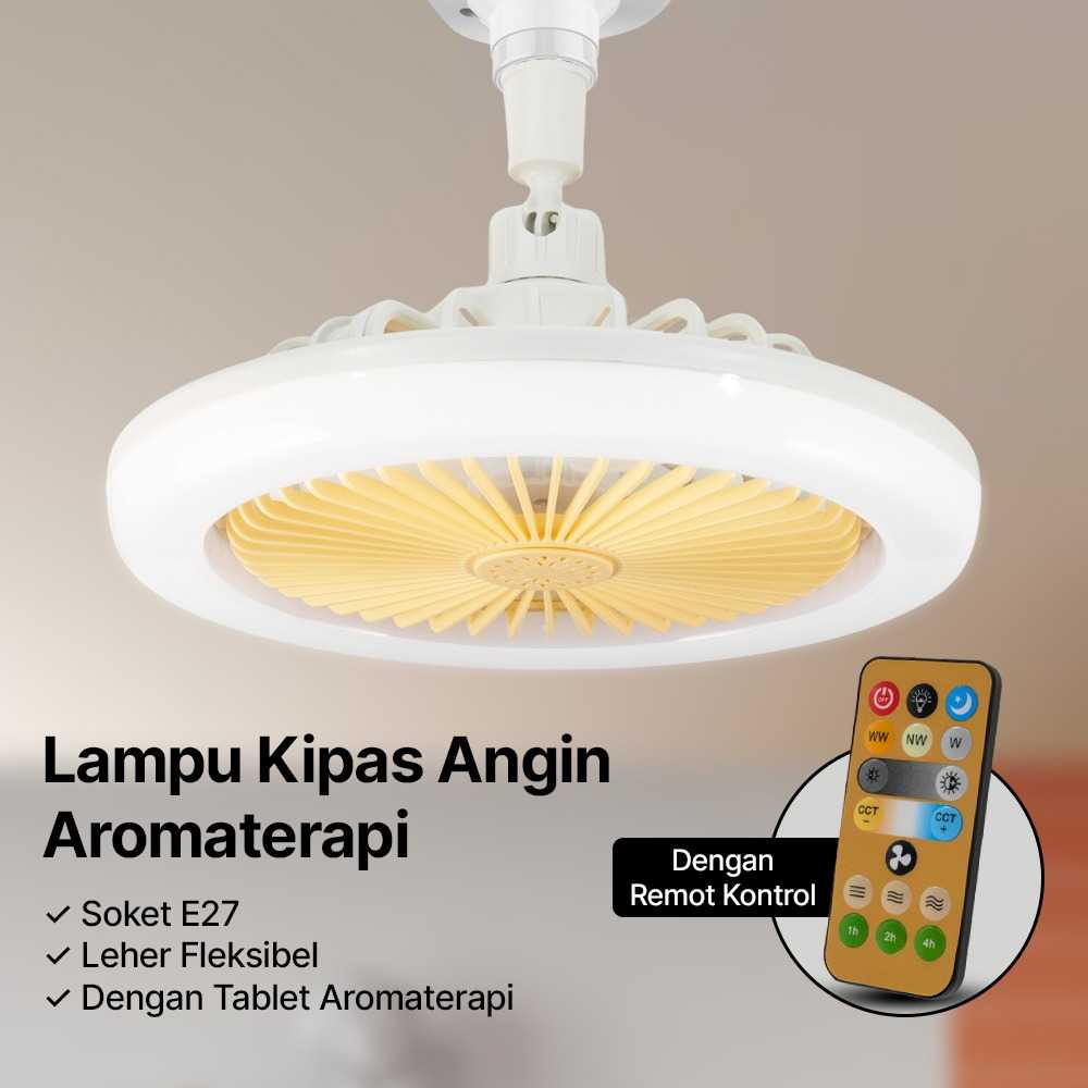 Jual Lampu Kipas Angin Aromaterapi Plafon Socket e27 3 Warna WMO