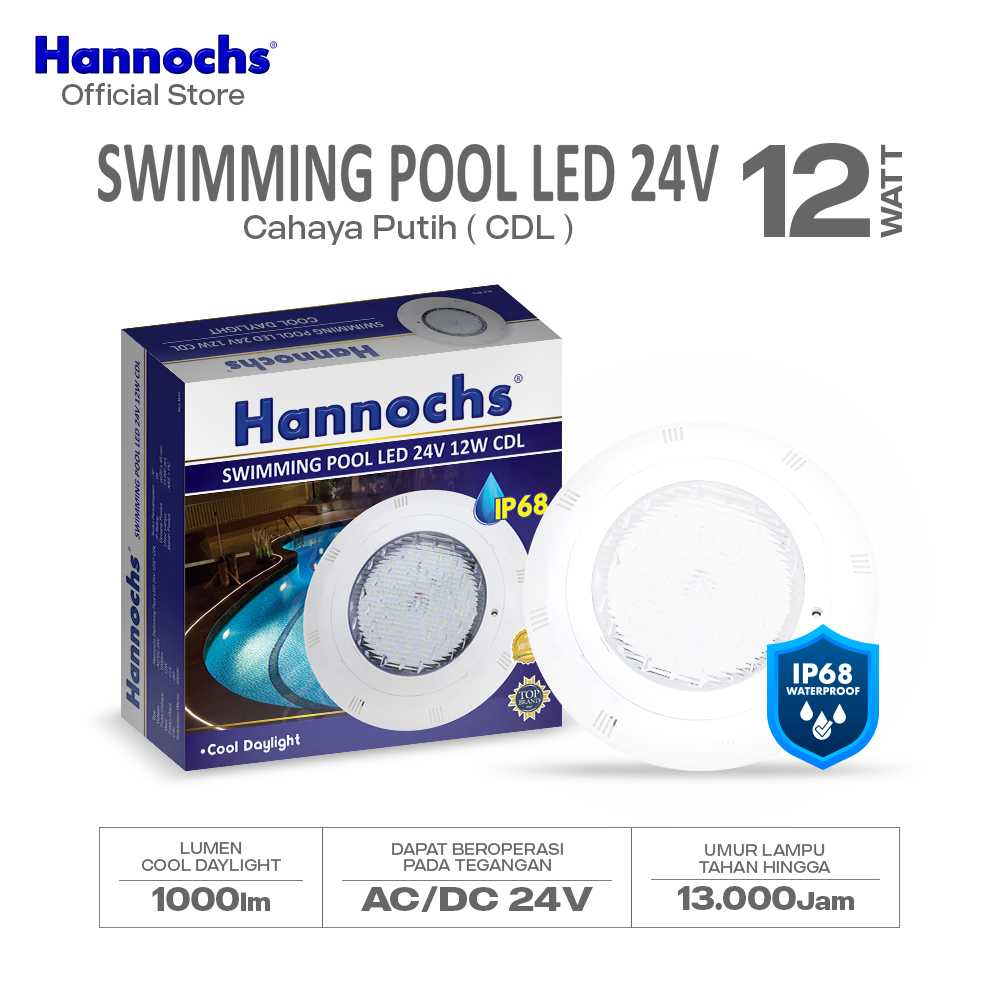 Jual Hannochs Lampu Kolam Renang Swimming Pool LED 24V 12W CDL