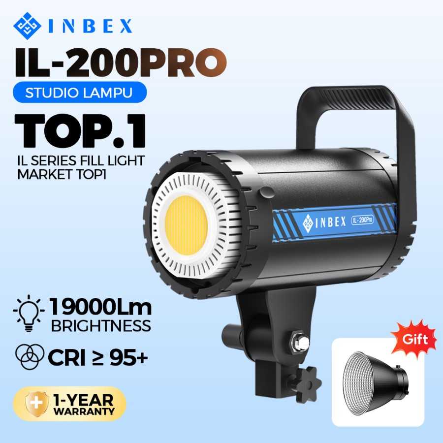 Jual INBEX IL-200S LED COB Video Light Bowens Mount Daylight CRI