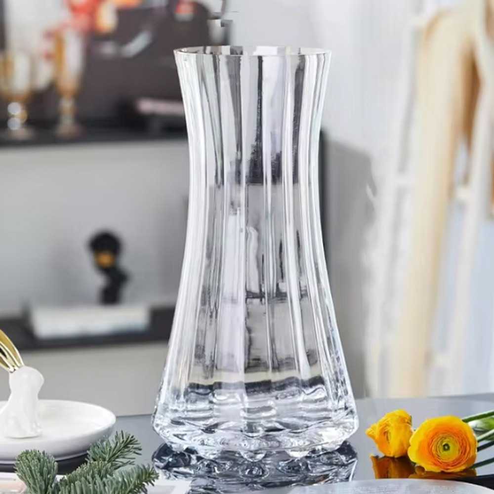 Jual Vas Bunga Kaca Bening Dekorasi Clear Estetik Vintage Glass