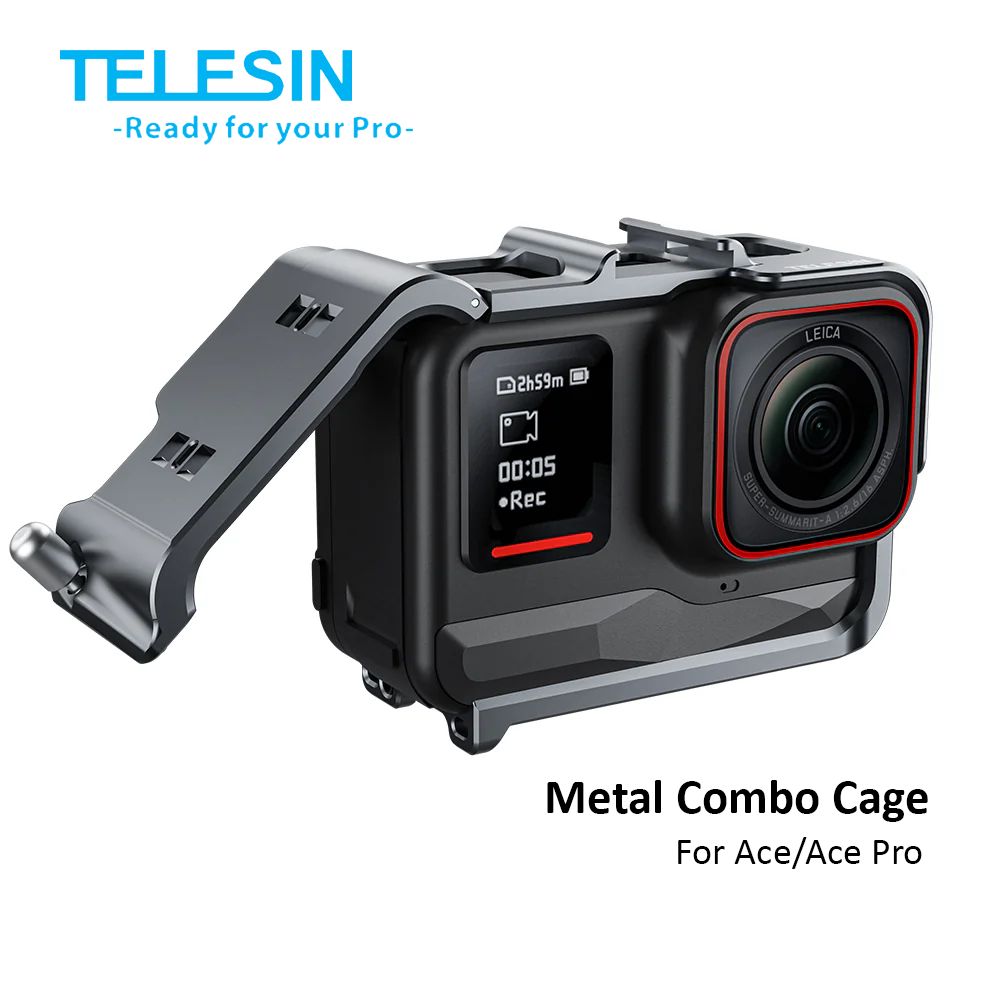 Jual TELESIN Metal Combo Cage Case Frame for Insta360 ACE/ACE