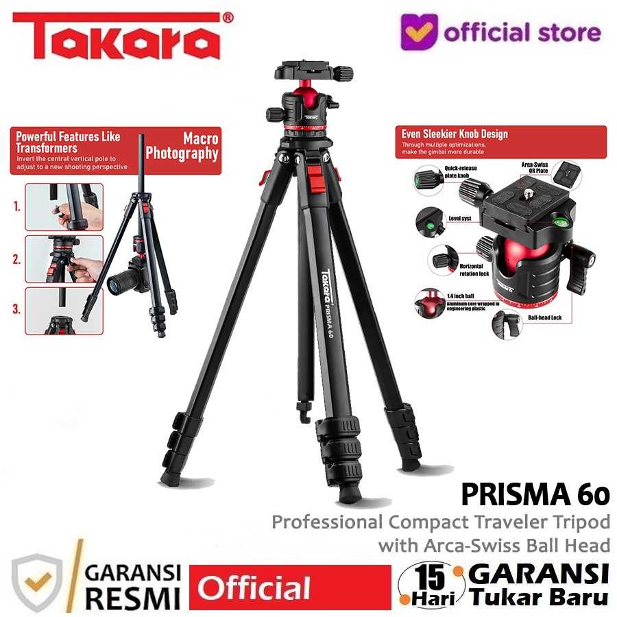 Jual Takara PRISMA 60 Compact Traveller Tripod for Camera