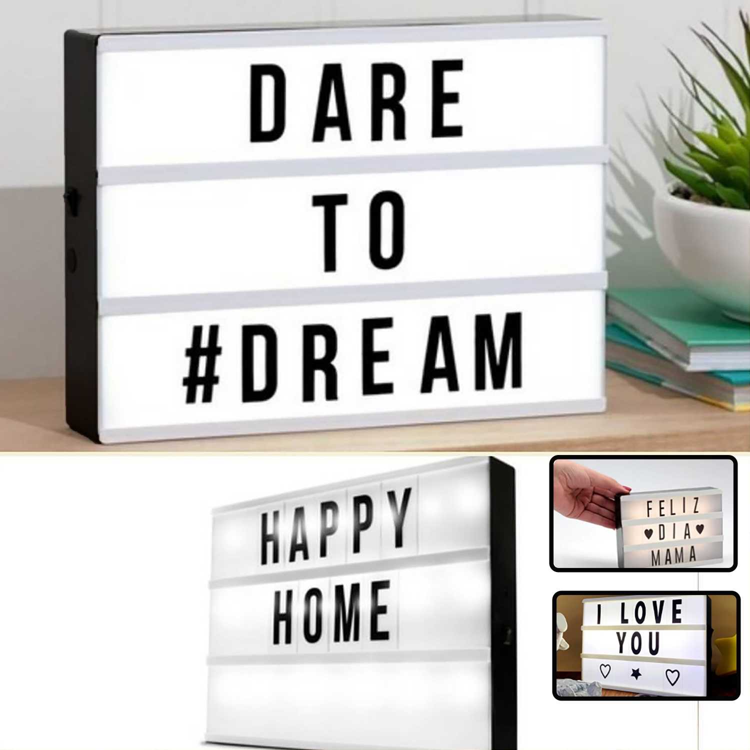 Jual Lampu Hias Display Letter Cinema Light Box 15x4x10.5cm WMO