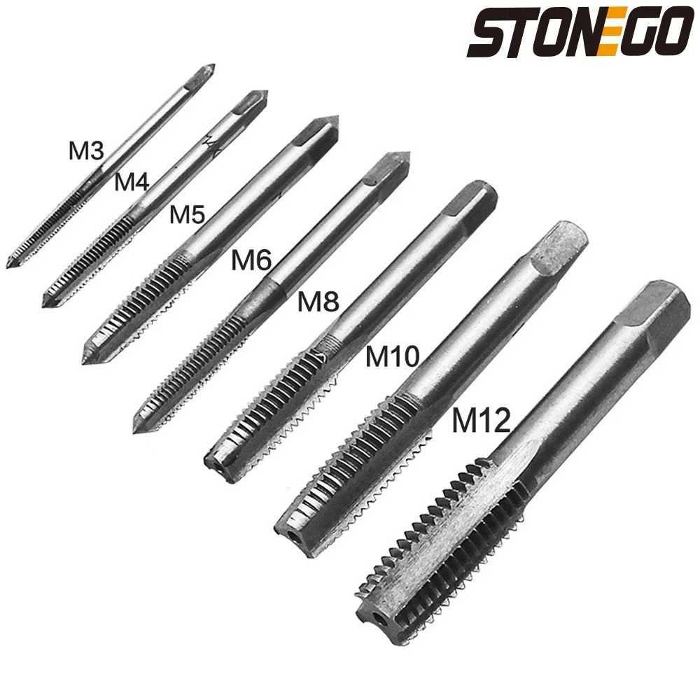 Jual STONEGO Mata Bor Drat Pembuat Ulir M3-M12 Wrench Drill Set