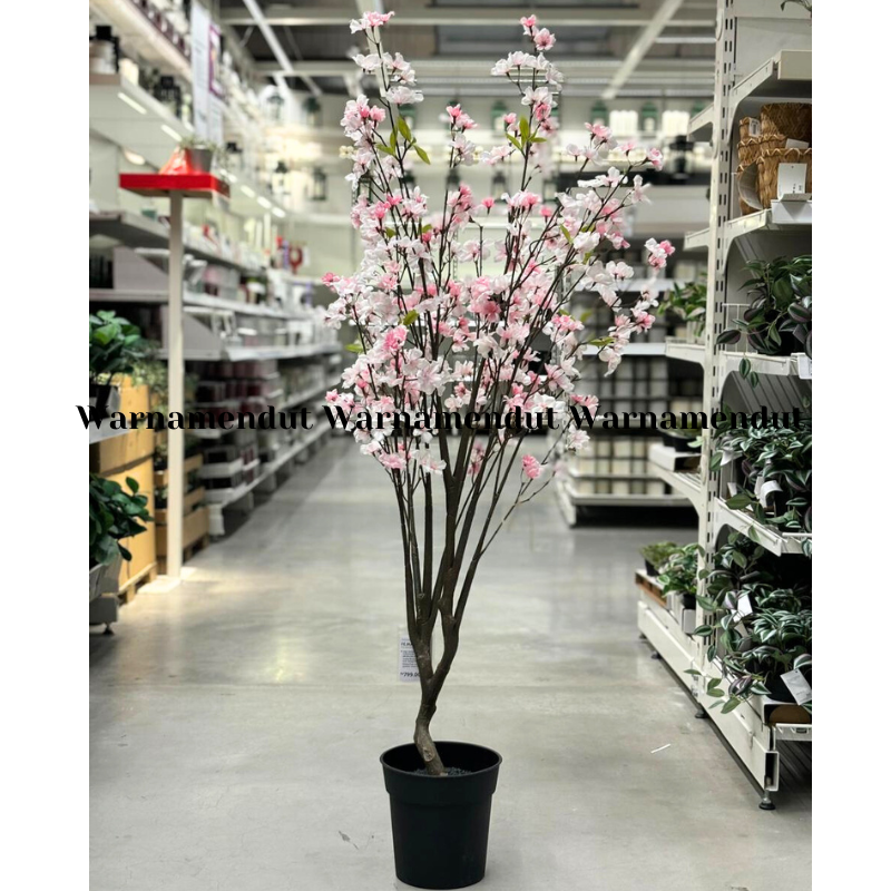 Jual WMO IK90593238 Tanaman Tiruan Dalam Pot Jenis Sakura Merah
