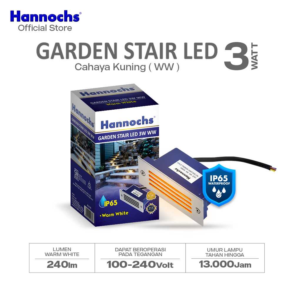 Jual Hannochs Wall Light Lampu Tangga Taman Garden Stair LED 3W