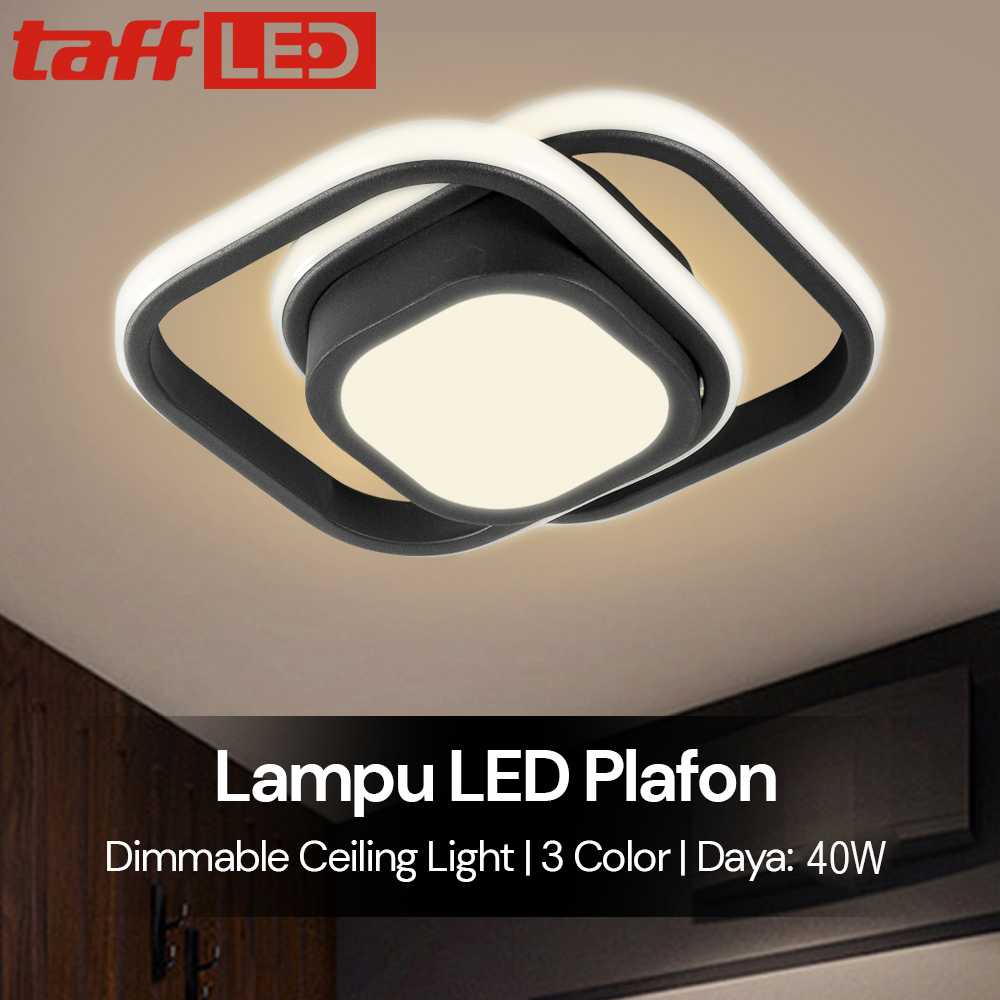 Jual TaffLED Lampu LED Plafon Dimmable Ceiling Light Square 3