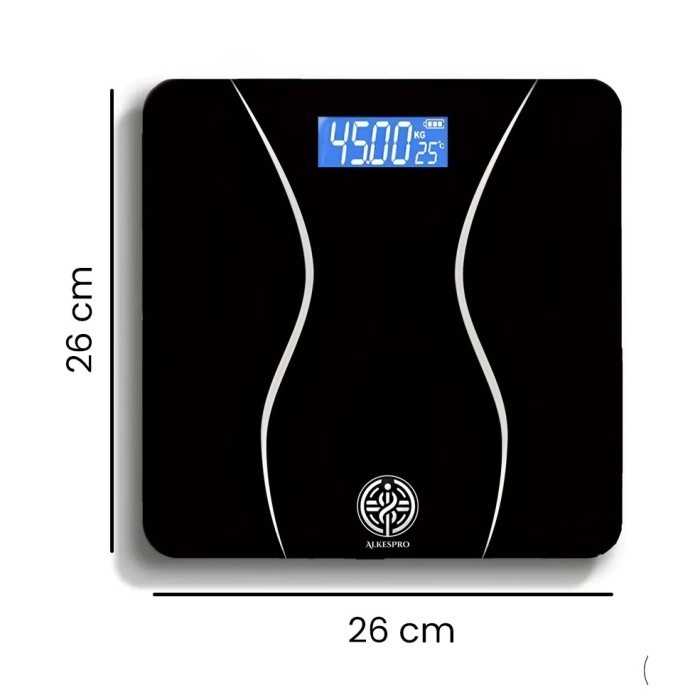 Jual Timbangan Badan Kaca Digital 180kg Motif Garis Pinggang