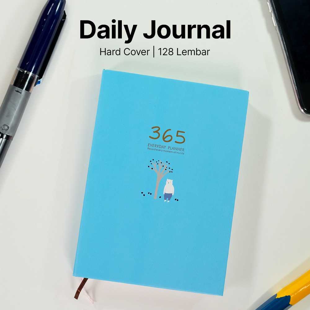 Jual Buku Diary 365 Hari Daily Journal 128 Lembar Hard Cover WMO