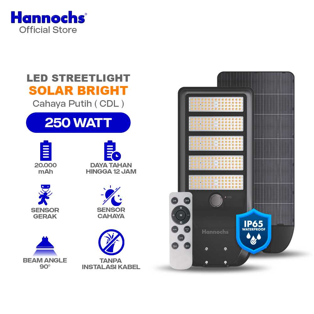 Jual Hannochs Lampu Jalan Outdoor LED Streetlight Solar Bright