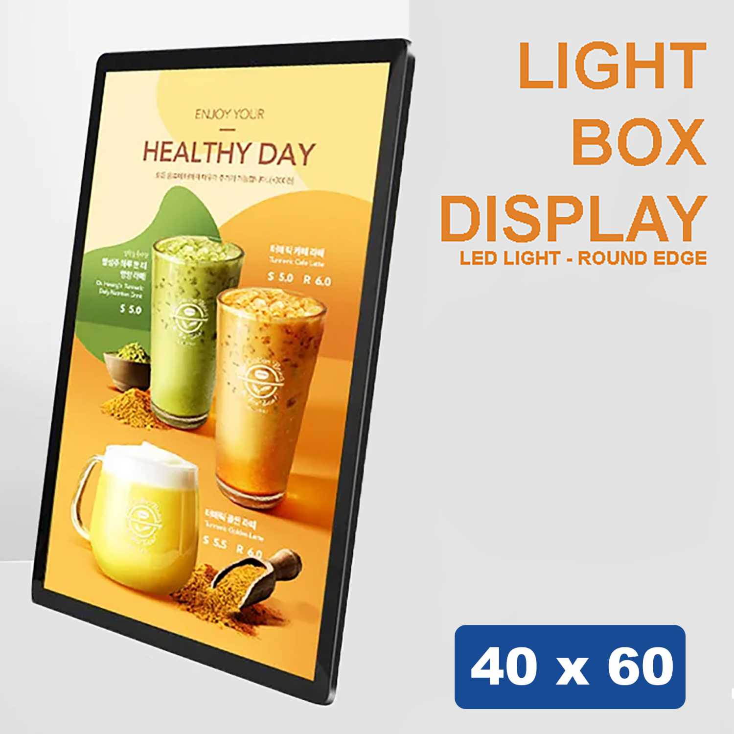 Jual FEILANGPU Light Box Display Frame Poster LED Slim Round