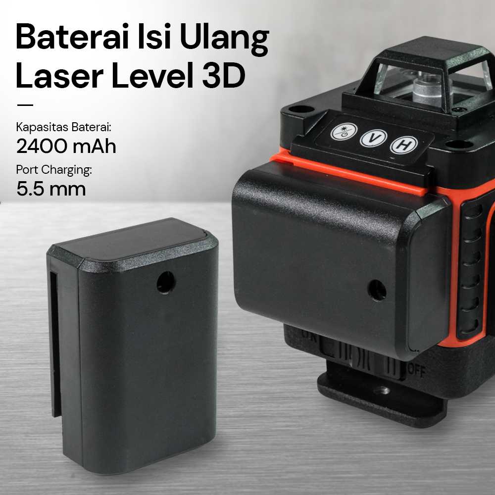 Jual DEAH Baterai Laser Level 3D Isi Ulang Rechargeable Battery