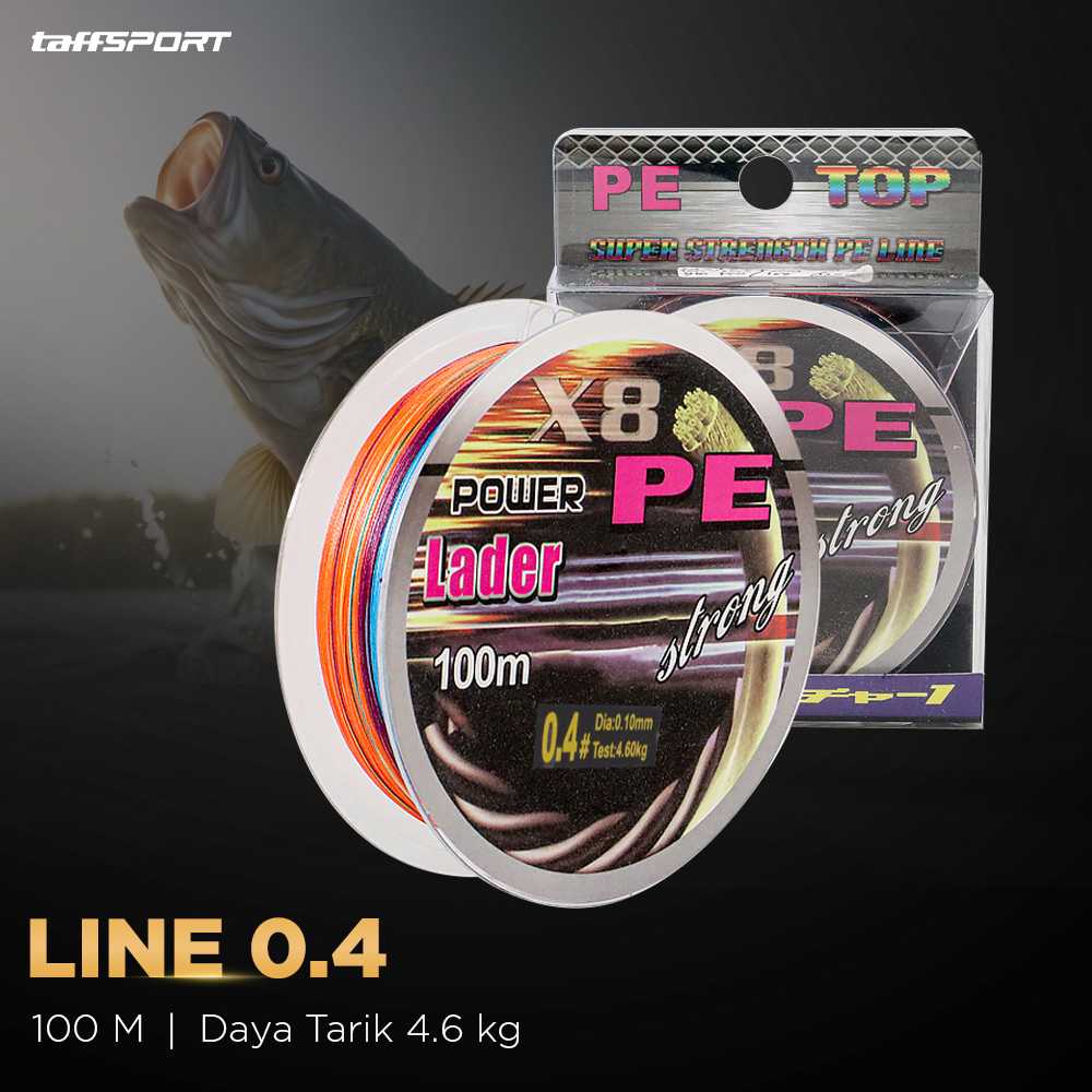 Jual TaffSPORT Senar Tali Pancing PE Braided Fishing Line 100M