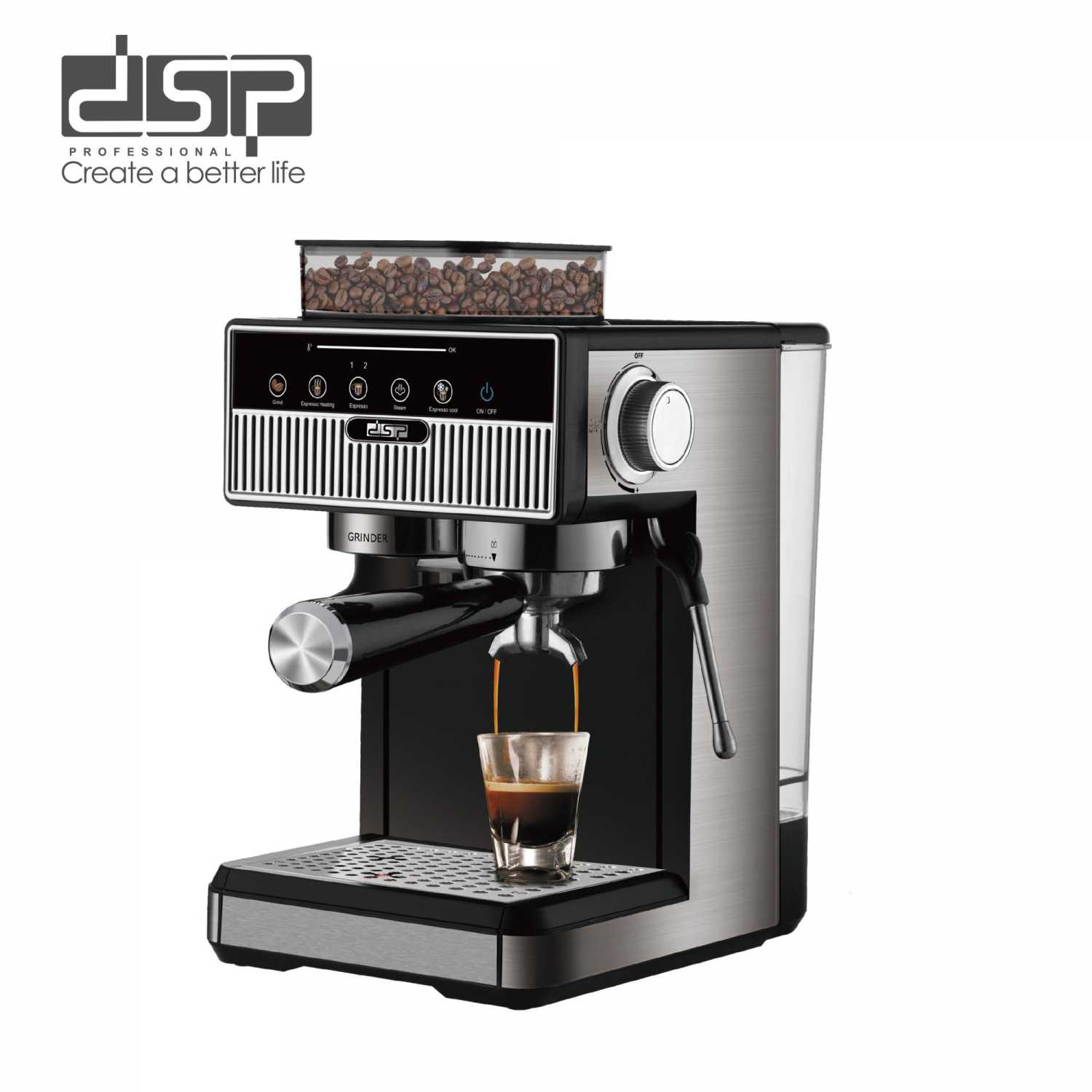 Jual DSP Mesin Kopi Espresso Coffee Maker Frothing Grinding 20