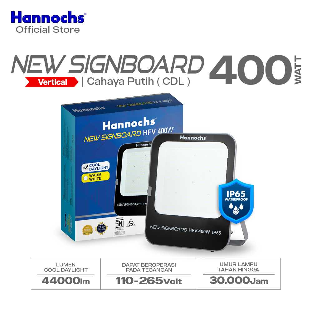 Jual Hannochs Lampu Sorot LED Flood Light New Signboard HFV 400W