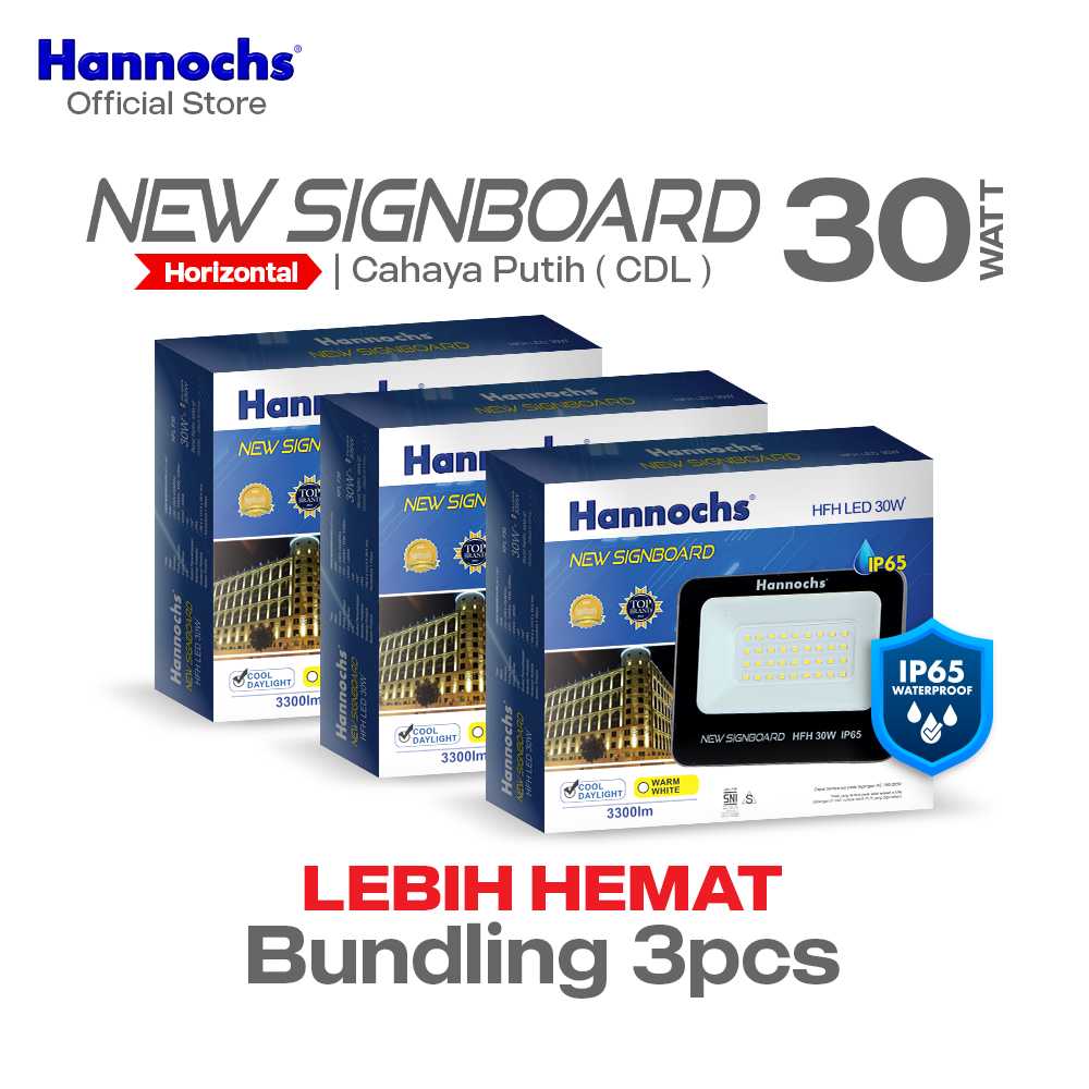 Jual Hannochs Lampu Sorot LED New Signboard HFH 30W Cahaya Putih