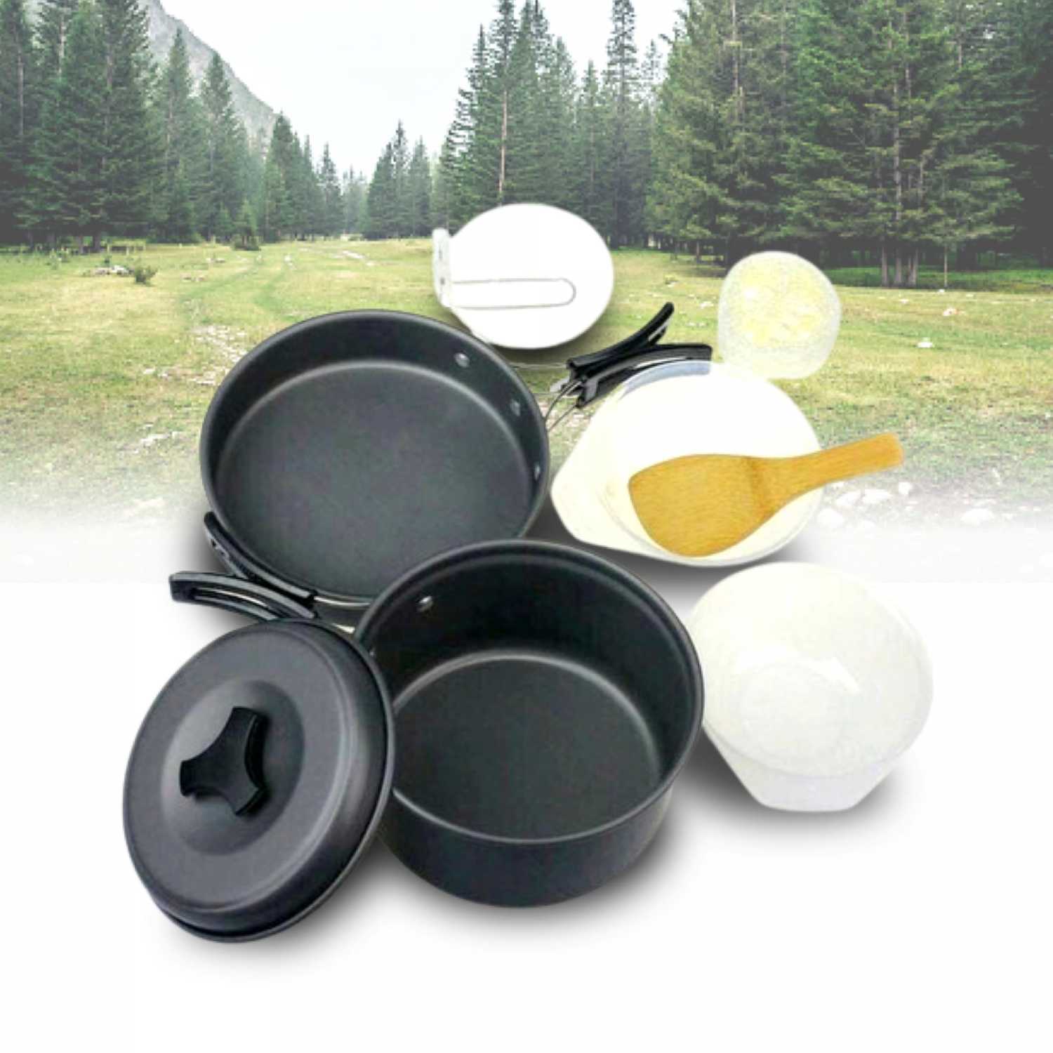 Jual Panci Peralatan Masak Outdoor Camping Set 7 Pcs Aluminium
